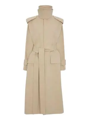 Victoria Beckham Philippa Belted Trench Coat - Brown