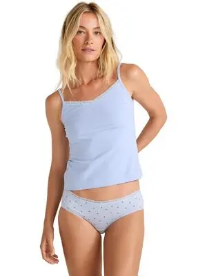 HAVEN WELL WITHIN Cotton Bliss Lace Trim Camisole Wind