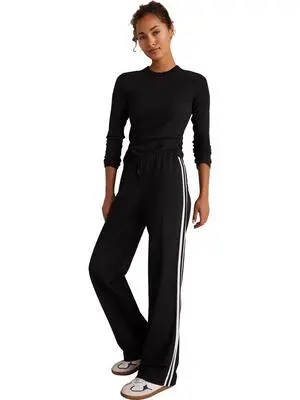 HAVEN WELL WITHIN Balance Side Stripe Track Pants - Black