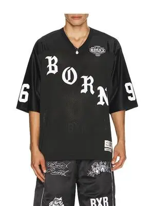 BORN X RAISED Paranoia Football Jersey - Black