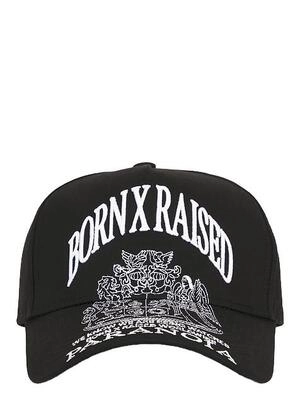 BORN X RAISED Paranoia Crest Snapback - Black