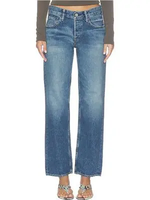 Moussy Vintage Wheeling Straight Low Jeans - Blue