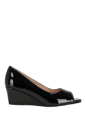 NIIHAI Open Toe Wedge Sandal - Black