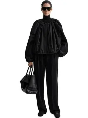 TOTEME TOTEME Gathered Parachute Coat Black