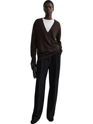 TOTEME TOTEME Fine V-Neck Knit Fondante