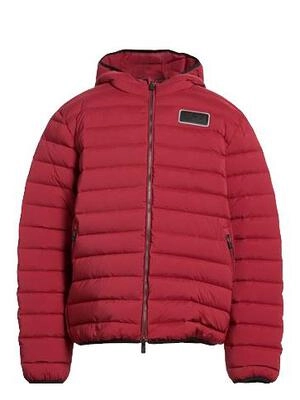 EA7 Quilted Duck Down Puffer Jacket - Red
