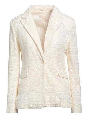 Liu Jo Cotton-blend Knitted Blazer - Ivory