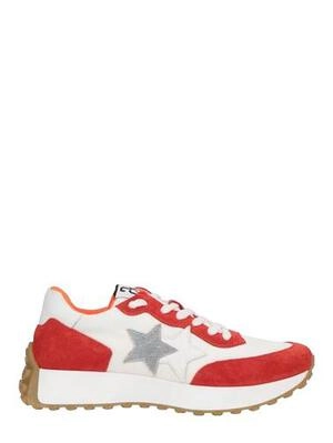 2STAR Leather And Textile Low-top Sneakers - Red