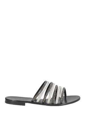 V°73 Crystal-embellished Synthetic Textile Sandals - Black