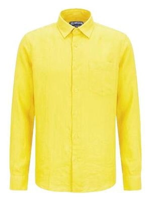 Vilebrequin Shirt Size Linen - Yellow