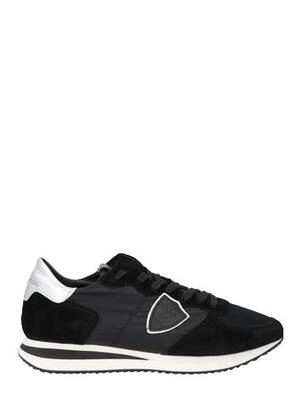 Philippe Model Low-top Sneakers In Textile Fibers And Leather - Black