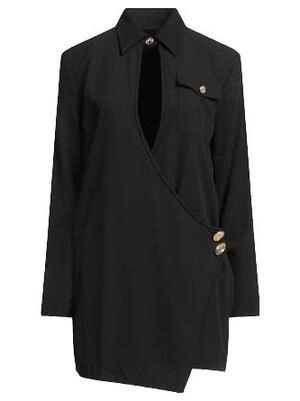 Pinko Stretch Twill Wrap Mini Dress - Black
