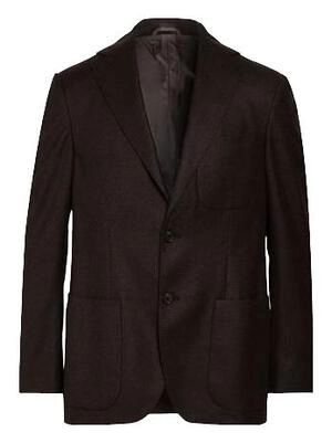 Caruso Blazer Dark Size Wool - Brown