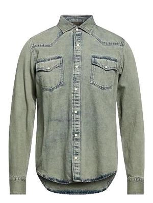 MOORER Denim Shirt Size Cotton, Linen - Blue