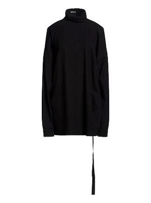 Rick Owens Cotton Turtleneck T-shirt - Black
