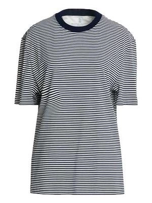 Brunello Cucinelli Striped Cotton T-shirt - Blue