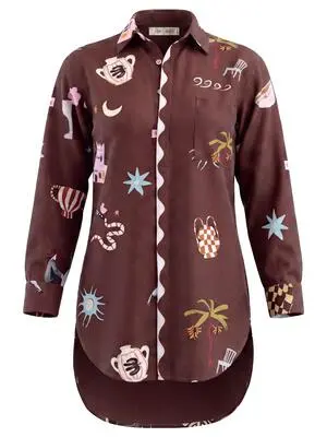 PALM COLLECTIVE Sandstorm Shirt Dress - Brown