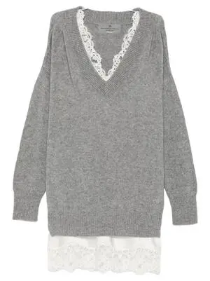 Ermanno Scervino Cashmere Mini Dress - Grey