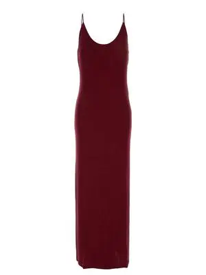 Saint Laurent Jersey Slip Dress - Red