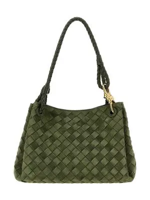 Bottega Veneta Parachute Media Suede Bag - Multicolor