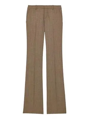 Saint Laurent Wool Plaid Tailored Pants - Multicolor