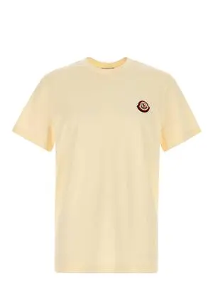 Moncler Cream Cotton T-shirt - Yellow