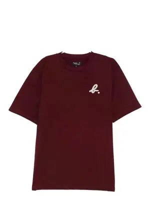 AGNES B. Logo-embroidered T-shirt - Red