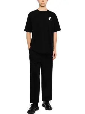 AGNES B. Logo-embroidered T-shirt - Black