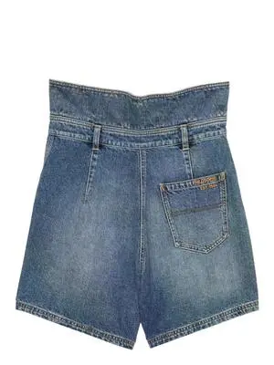 Philosophy Di Lorenzo Serafini Quilted High-waisted Shorts - Blue
