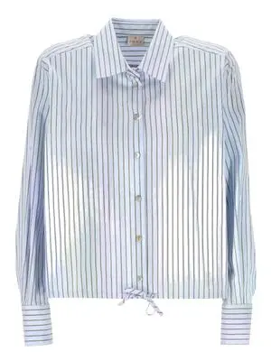EMME Marella Striped Drawstring Shirt