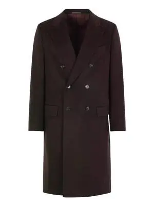 Caruso Norma Double-breasted Wool Coat - Brown