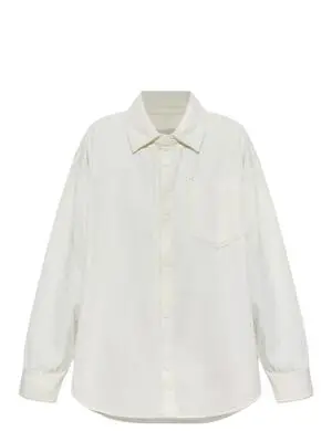 AMI Paris De Coeur Denim Shirt - Neutrals