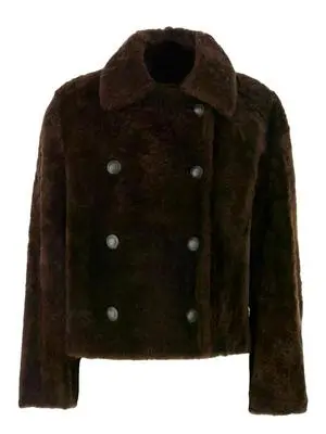 BRUNELLO CUCINELLI Brunello Cucinelli Double-Breasted Shearling Coat