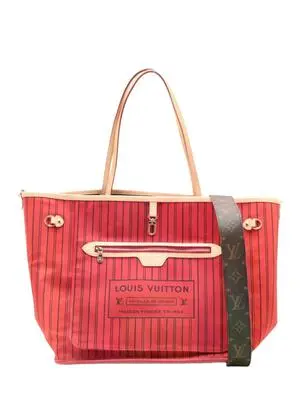LOUIS VUITTON 2021-2026 Monogram Neverfull Bandouliere Inside Out Mm Satchel - Red
