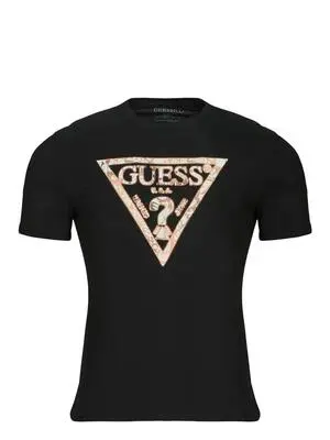 Guess Triangle Logo-print T-shirt - Black