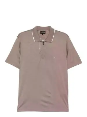 Emporio Armani Logo-patch Polo Shirt - Brown