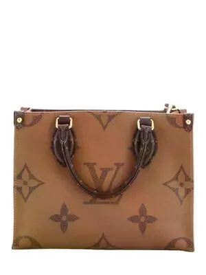 LOUIS VUITTON Onthego Tote Reverse Monogram Giant Pm Shoulder Bag - Brown