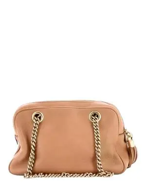 Gucci Soho Chain Zip Leather Small Shoulder Bag - Neutrals