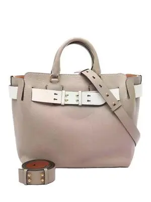 Burberry Burberry Large Leather Belt Bag Satchel Neutrals
