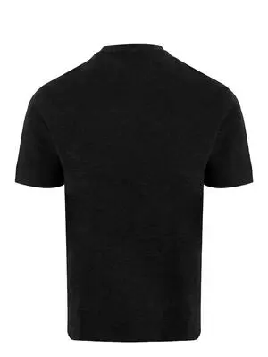 Emporio Armani Heavy Jersey T-shirt With Soft Embossed Logo - Black