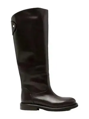 POEVE Zip-fastening Knee-high Boots - Brown