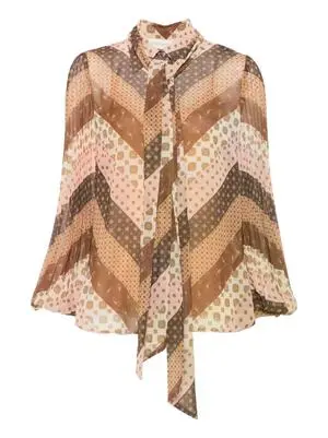 Zimmermann ZIMMERMANN Sunray Collared Shirt Neutrals