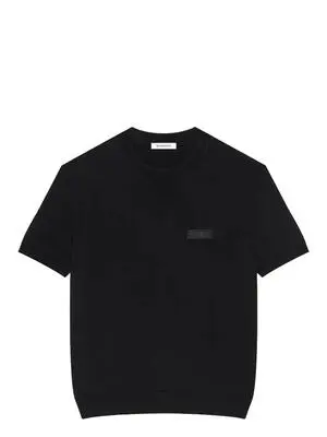 Givenchy Couture Seam T-shirt In Knit With Gros Grain Detail - Black