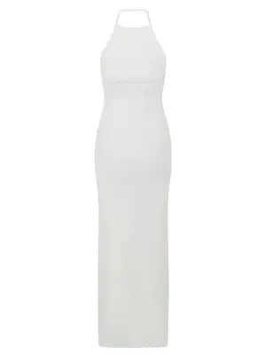 Jacquemus Jacquemus Tablier Midi Dress White