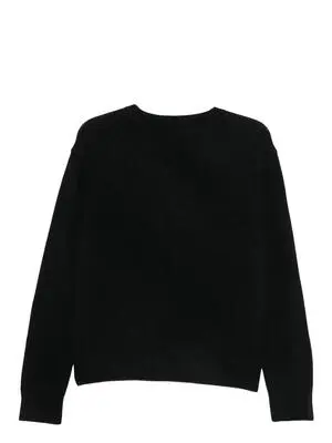 DUNST V-neck Knitted Sweater - Black