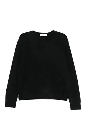 DUNST V-neck Knitted Sweater - Black