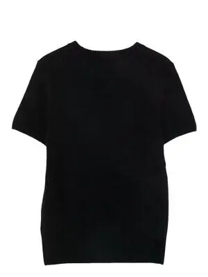 DUNST Short-sleeve Knitted T-shirt - Black