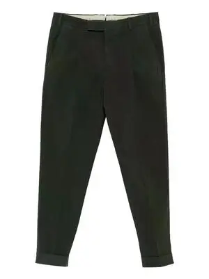 PT TORINO Pleated Turn-up Trousers - Green