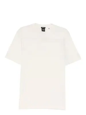 BOSS Logo-embroidered T-shirt - Neutrals