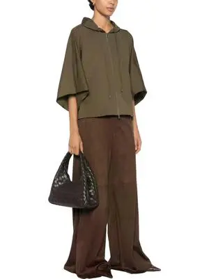 Max Mara Fidato Zip-up Hooded Jacket - Green